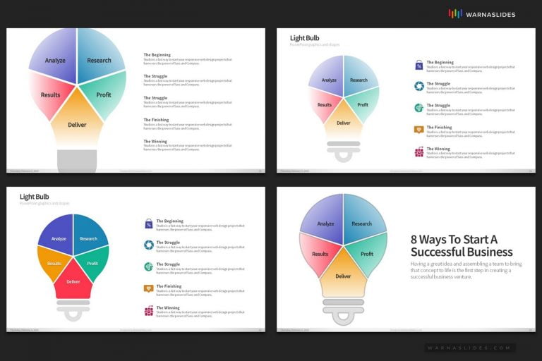 Light Bulb Shape PowerPoint Templates - PowerPoint Slide Master ...
