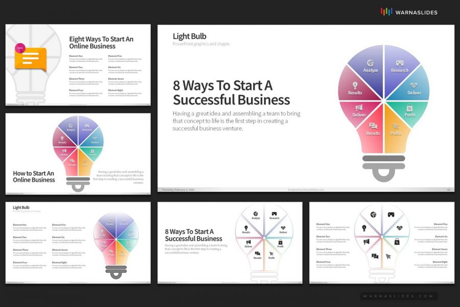 Light Bulb Shape PowerPoint Templates - PowerPoint Slide Master ...