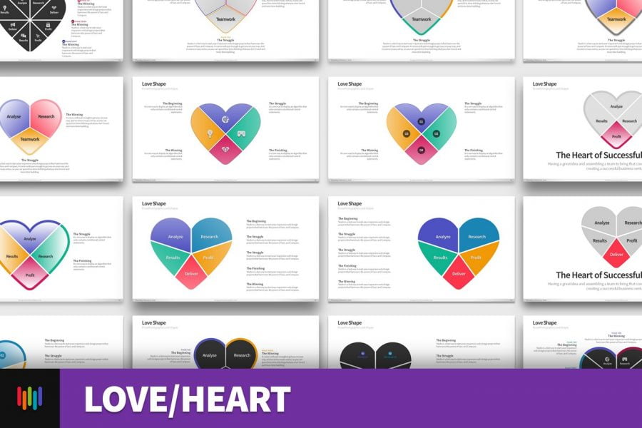 Love Shape PowerPoint Templates - PowerPoint Slide Master Templates ...