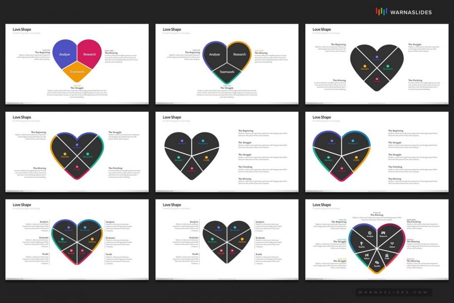 Love Shape PowerPoint Templates - PowerPoint Slide Master Templates ...
