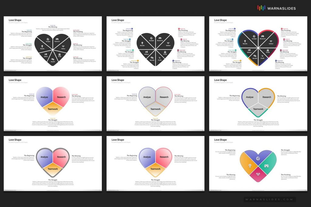 Love Shape PowerPoint Templates - PowerPoint Slide Master Templates ...