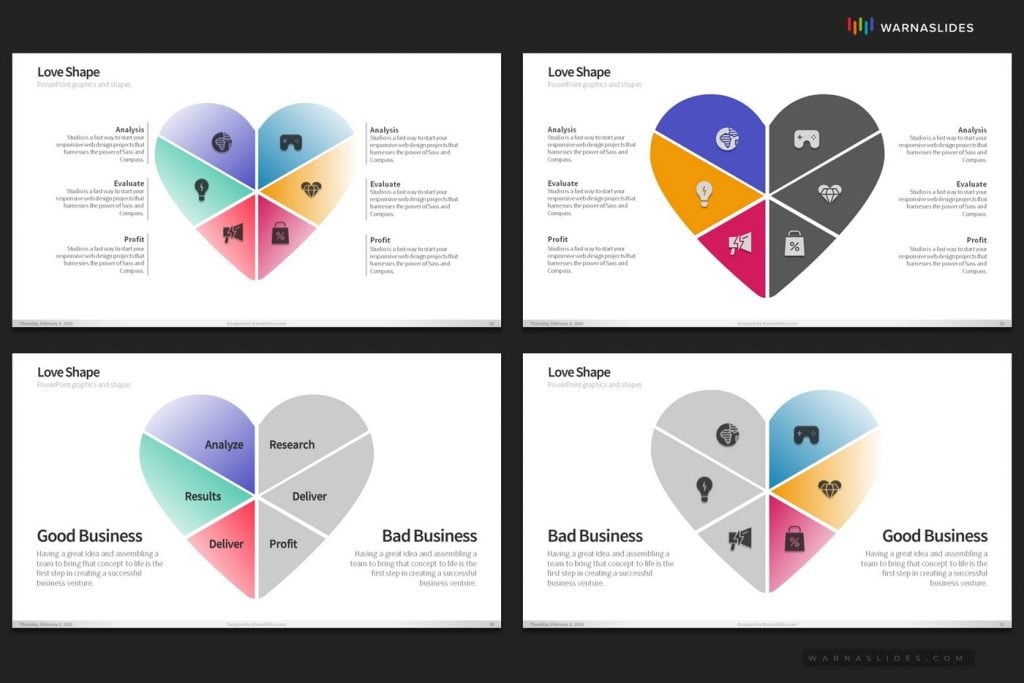 Love Shape PowerPoint Templates - PowerPoint Slide Master Templates ...