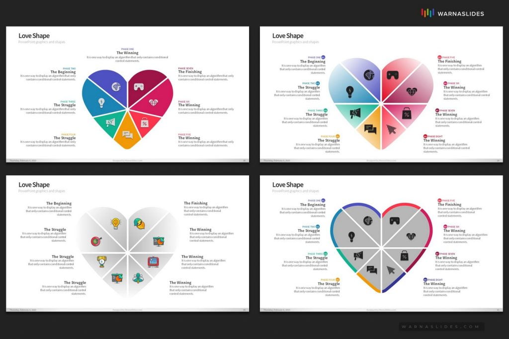 Love Shape PowerPoint Templates - PowerPoint Slide Master Templates ...