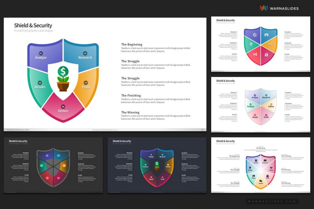Shield & Security Shape PowerPoint Templates - PowerPoint Slide Master ...