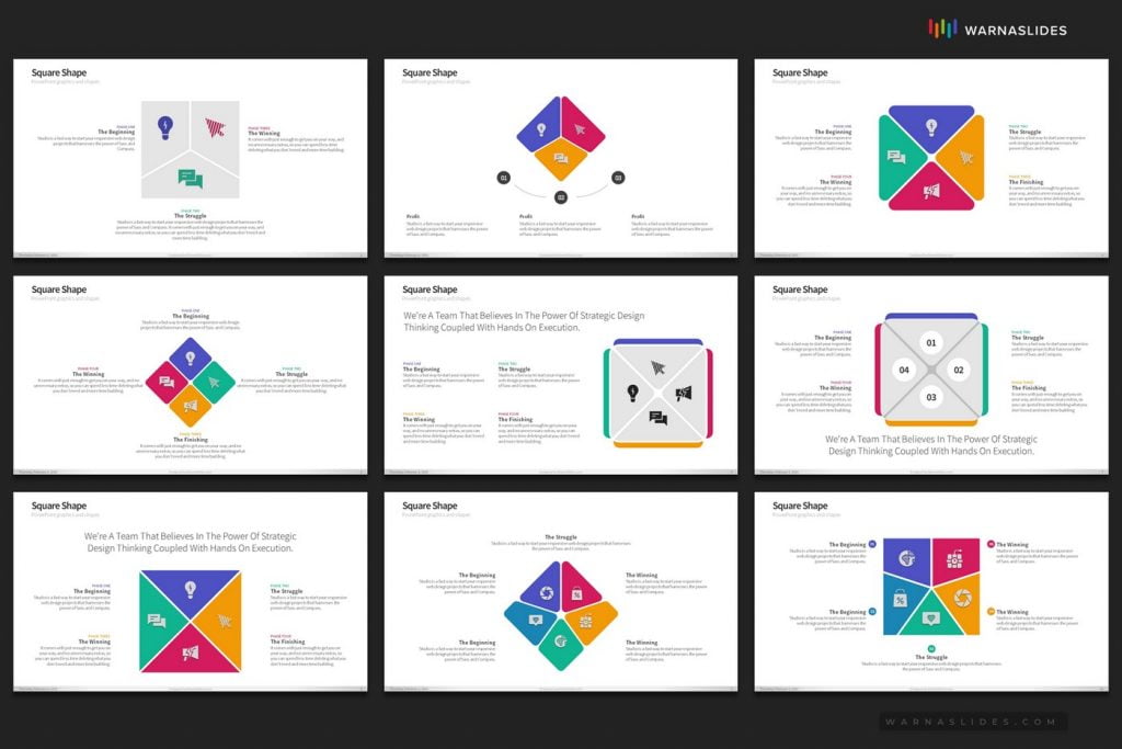 Square Shape PowerPoint Templates - PowerPoint Slide Master Templates ...