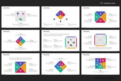Square Shape PowerPoint Templates - PowerPoint Slide Master Templates ...