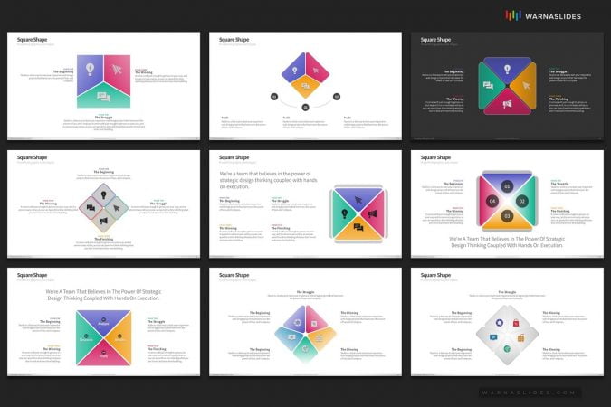 Square Shape PowerPoint Templates - PowerPoint Slide Master Templates ...
