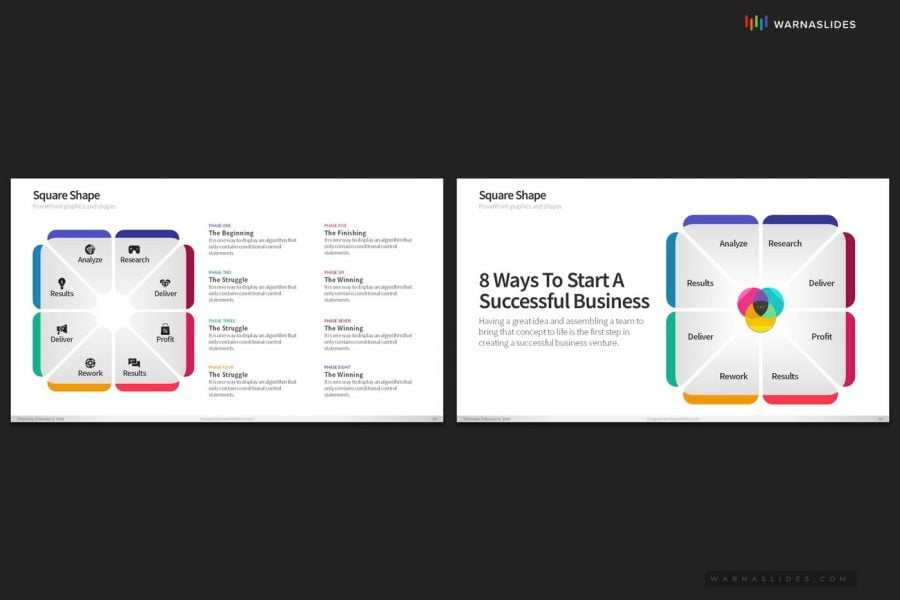 Square Shape PowerPoint Templates - PowerPoint Slide Master Templates ...