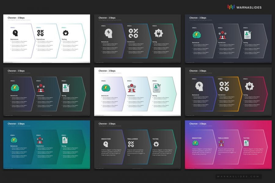 Chevron Diagram PowerPoint Template - PowerPoint Slide Master Templates ...