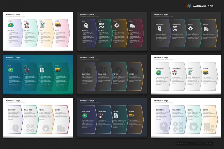 Chevron Diagram PowerPoint Template - PowerPoint Slide Master Templates ...