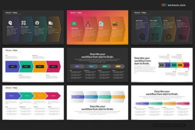 Chevron Diagram PowerPoint Template - PowerPoint Slide Master Templates ...