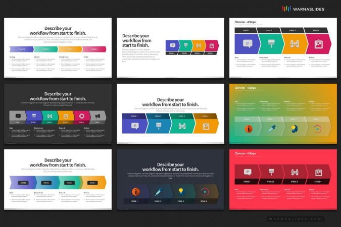 Chevron Diagram PowerPoint Template - PowerPoint Slide Master Templates ...