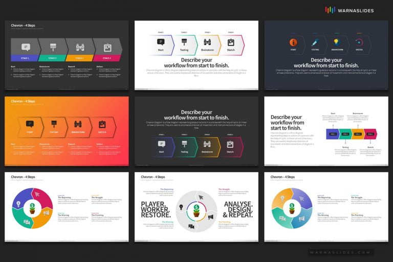 Chevron Diagram PowerPoint Template - PowerPoint Slide Master Templates ...