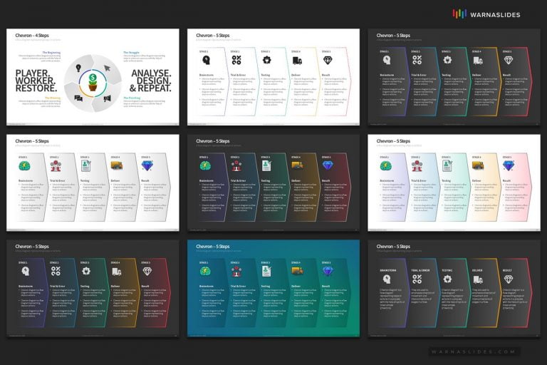 Chevron Diagram PowerPoint Template - PowerPoint Slide Master Templates ...