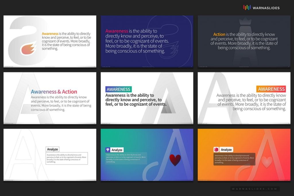 Letter A Typography PowerPoint Template - PowerPoint Slide Master ...