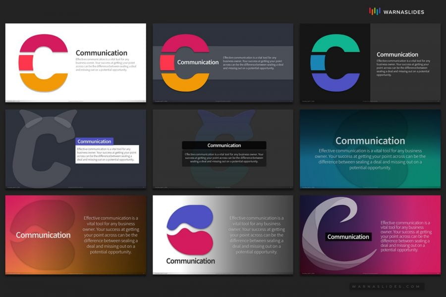 Letter C Typography PowerPoint Template - PowerPoint Slide Master ...
