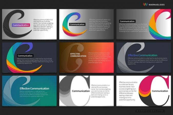 Letter C Typography PowerPoint Template - PowerPoint Slide Master ...