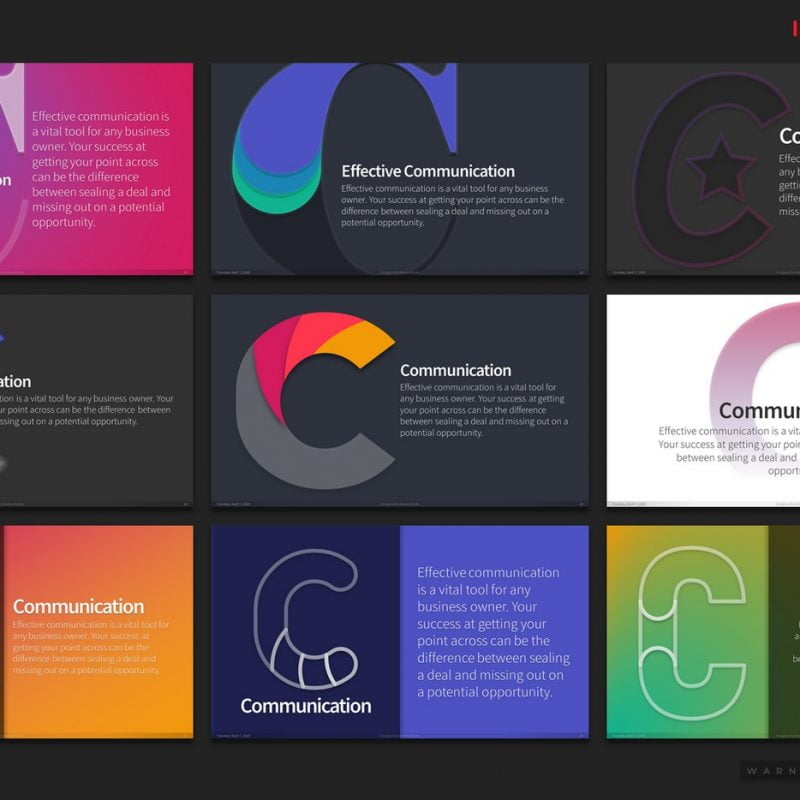 Letter C Typography PowerPoint Template | Best PowerPoint Template 2020