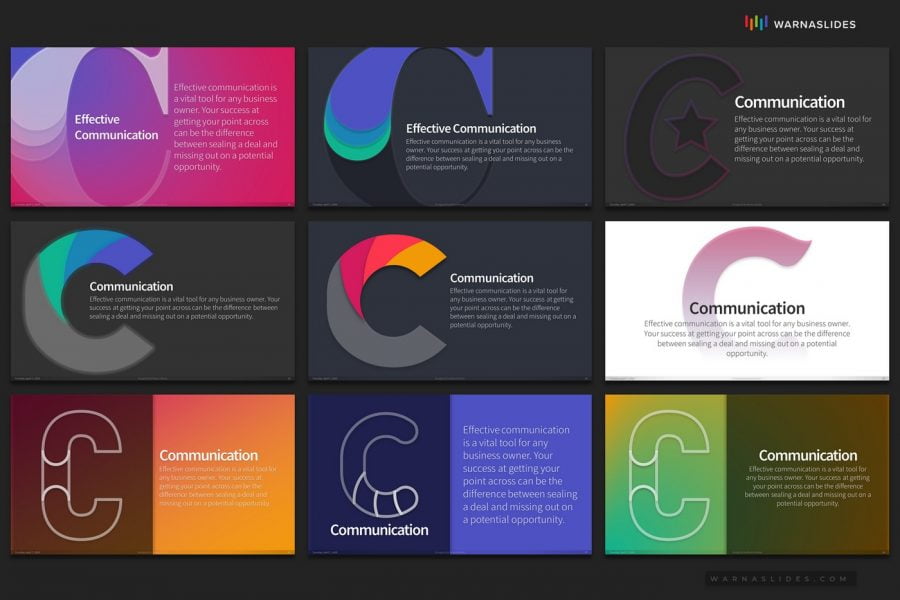 Letter C Typography PowerPoint Template - PowerPoint Slide Master ...