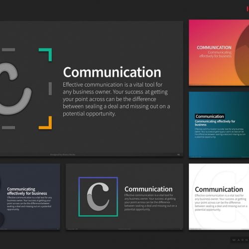 Letter C Typography PowerPoint Template | Best PowerPoint Template 2020