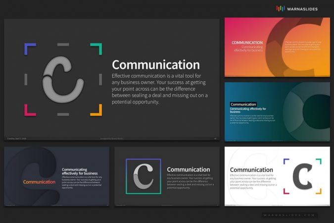 Letter C Typography PowerPoint Template - PowerPoint Slide Master ...