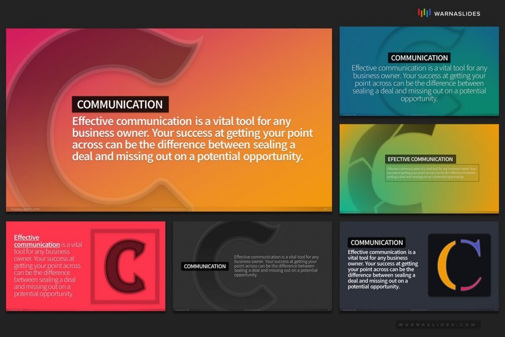 Letter C Typography PowerPoint Template - PowerPoint Slide Master ...