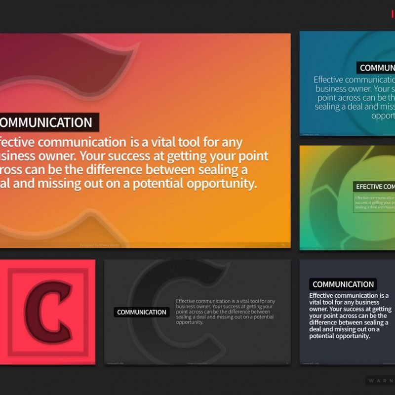 Letter C Typography PowerPoint Template | Best PowerPoint Template 2020