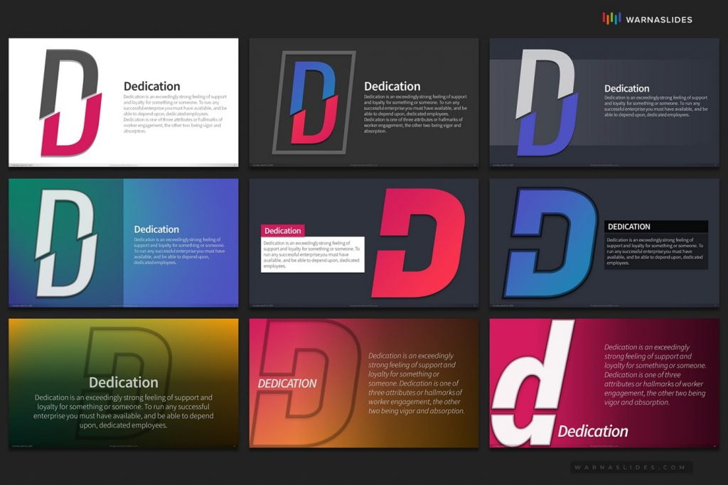 Letter D Typography PowerPoint Template - PowerPoint Slide Master ...