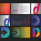 Letter D Typography PowerPoint Template | Best PowerPoint Template 2020