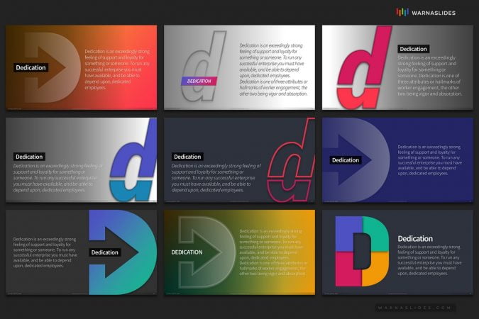 Letter D Typography PowerPoint Template - PowerPoint Slide Master ...