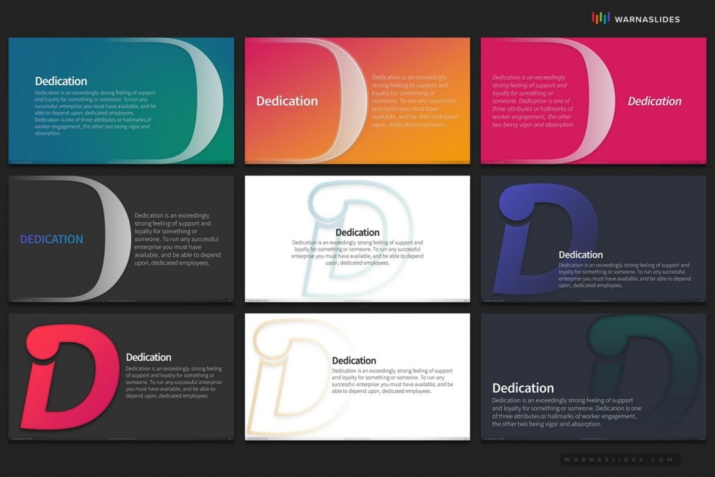 Letter D Typography PowerPoint Template - PowerPoint Slide Master ...