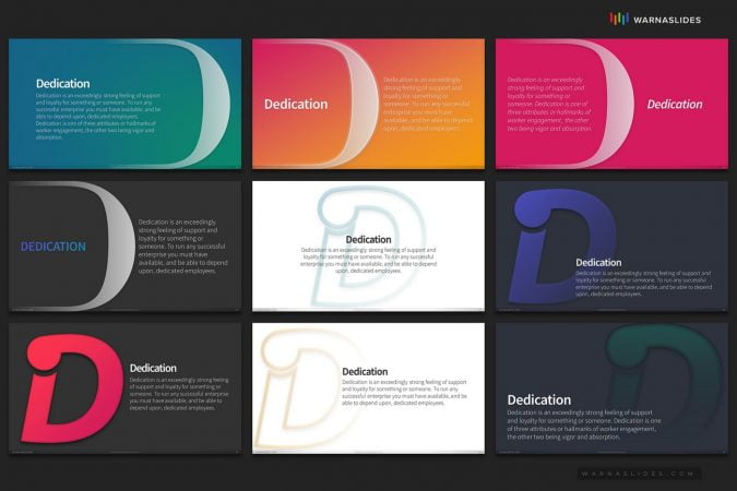 Letter D Typography PowerPoint Template - PowerPoint Slide Master ...