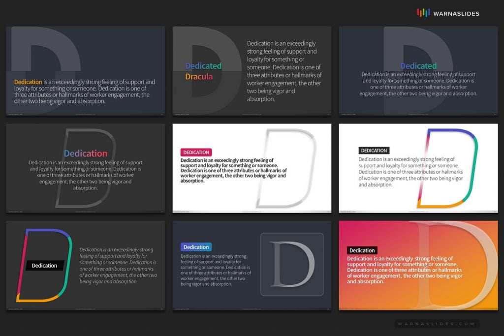 Letter D Typography PowerPoint Template - PowerPoint Slide Master ...