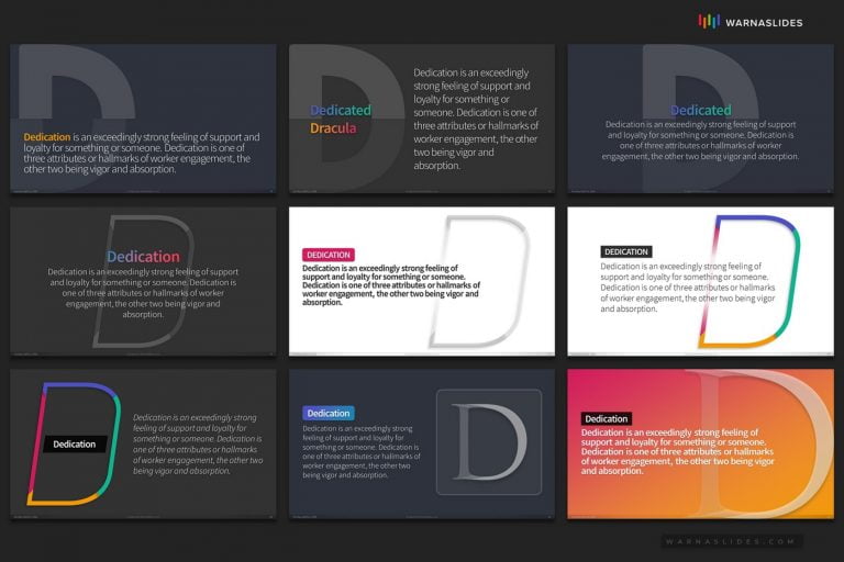 Letter D Typography PowerPoint Template - PowerPoint Slide Master ...