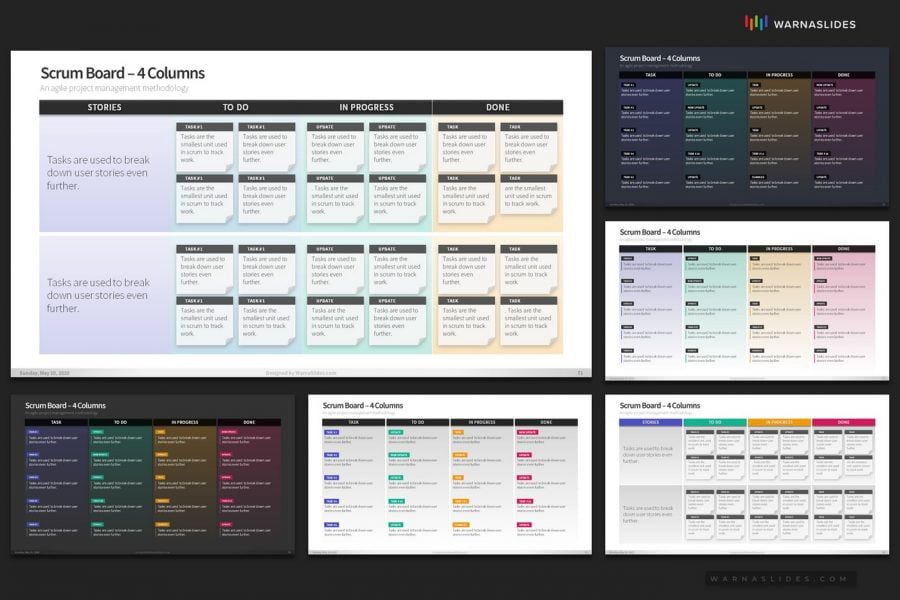 Scrum Process PowerPoint Template - PowerPoint Slide Master Templates ...