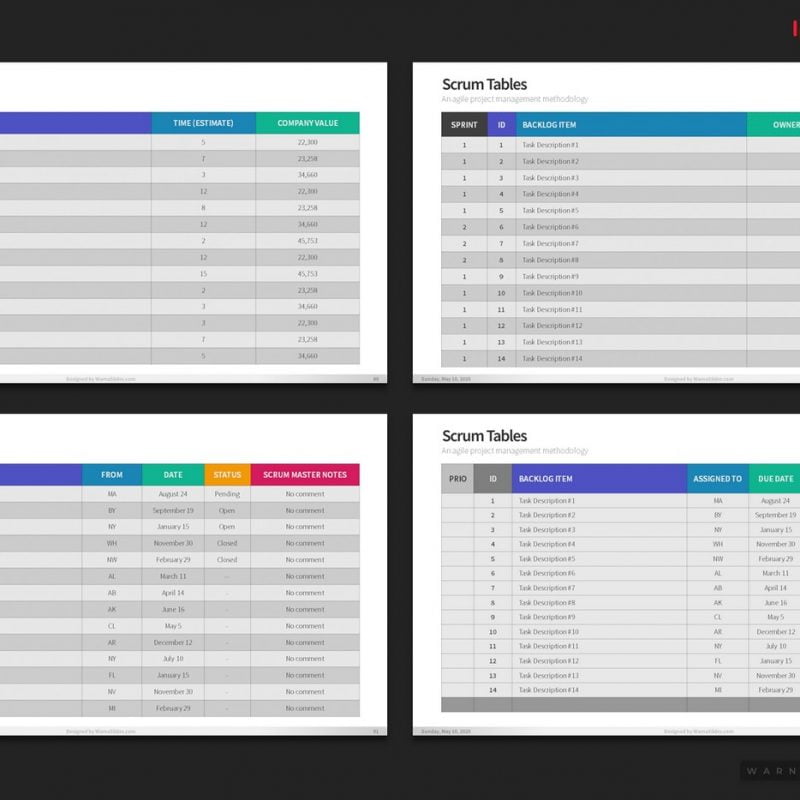 Scrum Process PowerPoint Template | Best PowerPoint Template 2020