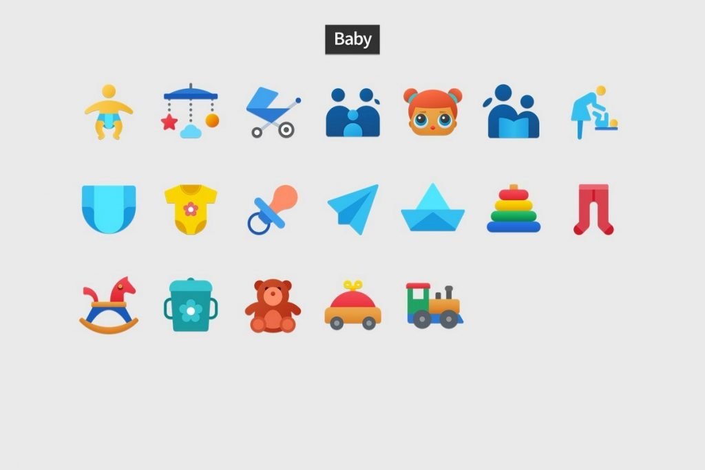 Fluent Icons - PowerPoint Slide Master Templates & Infographics