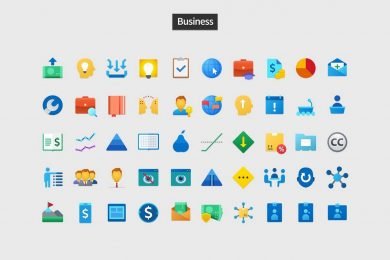 Fluent Icons - PowerPoint Slide Master Templates & Infographics