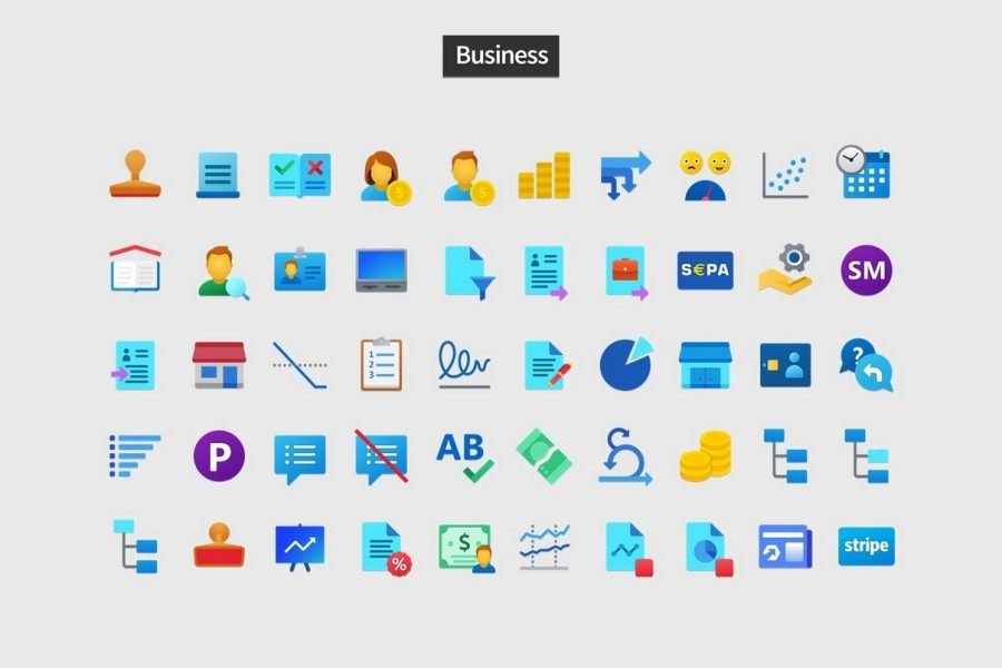 Fluent Icons - PowerPoint Slide Master Templates & Infographics