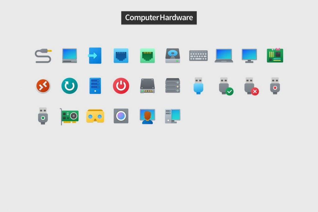 Fluent Icons - PowerPoint Slide Master Templates & Infographics