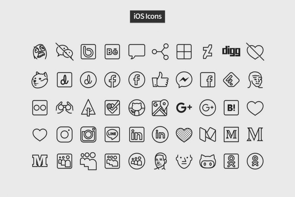 Social Media Icons - PowerPoint Slide Master Templates & Infographics