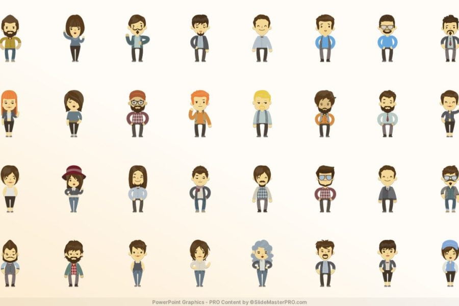 PowerPoint Avatars & Characters - PowerPoint Slide Master Templates ...